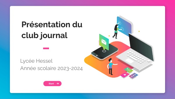 Présentation du club journal 2020 | Genially