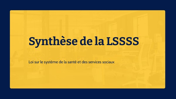 LSSSS synthèse