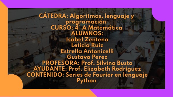 Series de Fourier con Python Grupo 6
