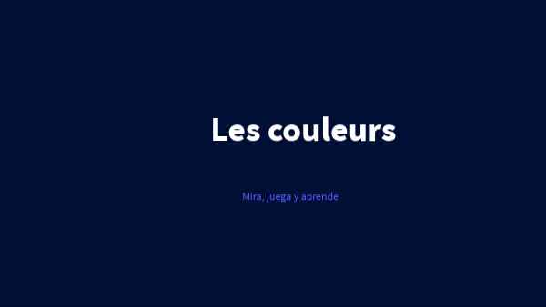 Les couleurs | Genially