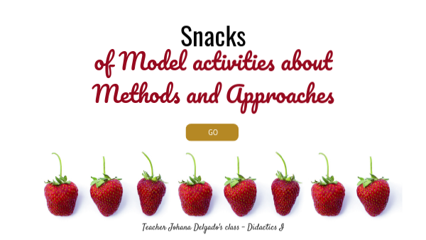 Snacks for model activities WEEK 6