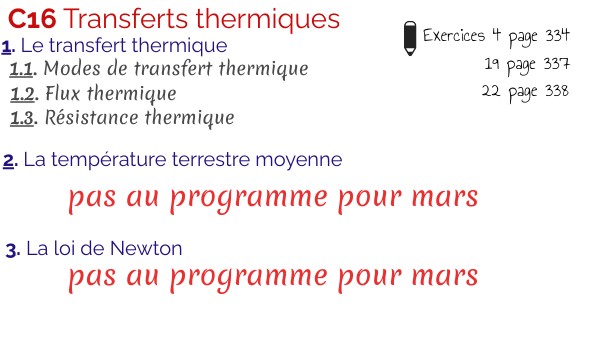 C16 Transferts thermiques