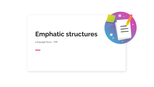 EMPHATIC STRUCTURES CPE