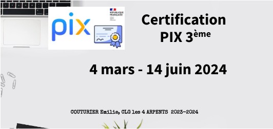 certification PIX 3ème parents | Genially