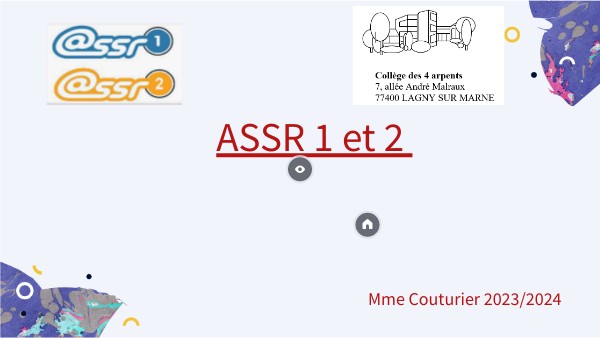 Présentation ASSR 2024 | Genially