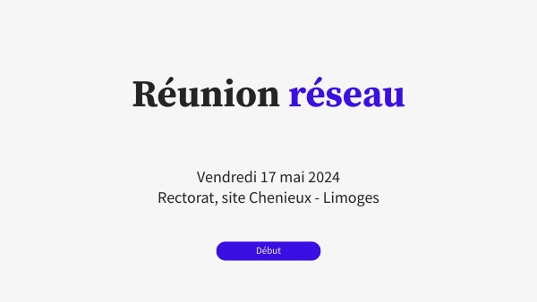 Réunion réseau 17 mai 2024