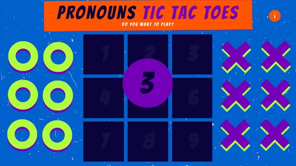 Subject and object pronouns tic tac toe | Genially
