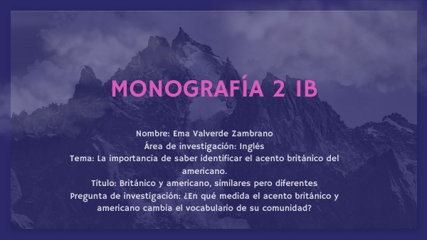 Monografía 2IB | Genially