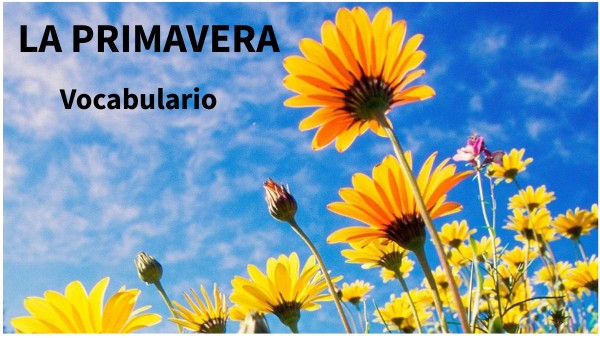 VOCABULARIO DE LA PRIMAVERA