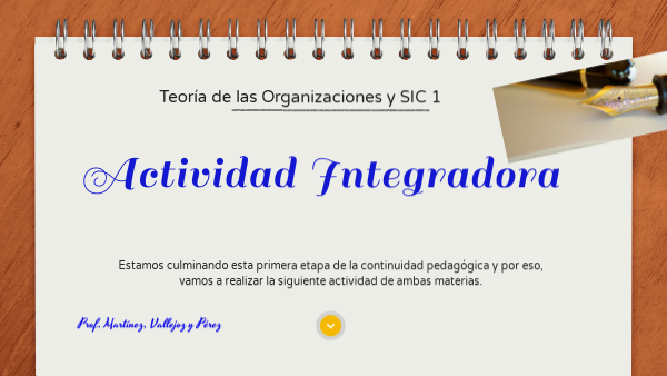 Actividad Integradora SIC - Teoría | Genially