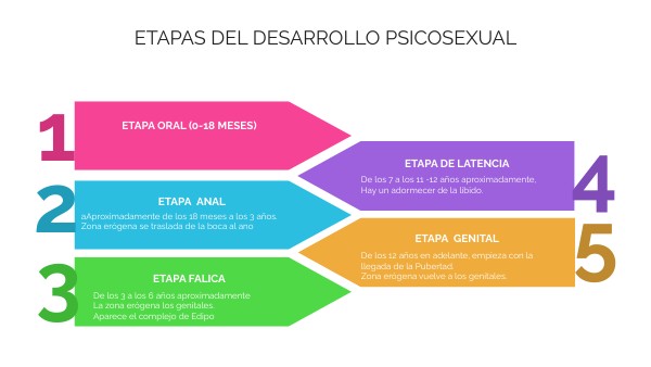 ETAPAS DE DESARROLLO PSICOSEXUAL | Genially