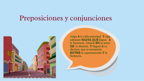 PREPOSICIONES Y CONJUNCIONES | Genially