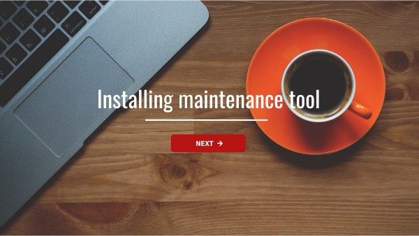 Install maintenance tool | Genially