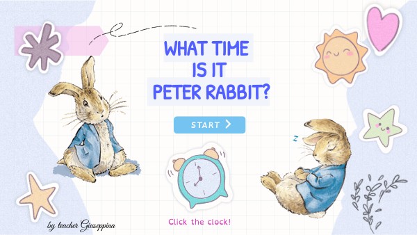 WHAT TIME IS IT PETER RABBIT? (CORSO) | Genially