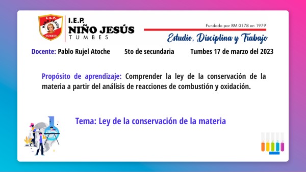 5to Sec Ley de conservación de la materia | Genially