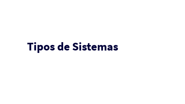 Tipos de Sistemas - Presentación | Genially