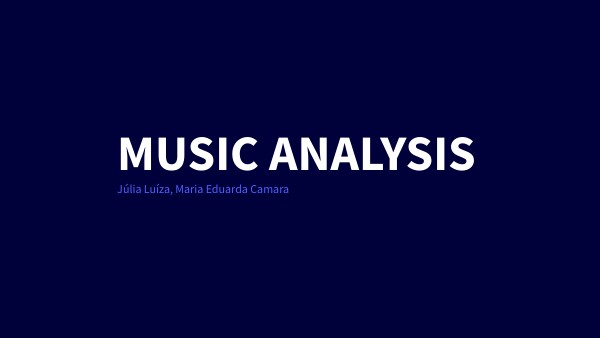 Music Analysis | Genially