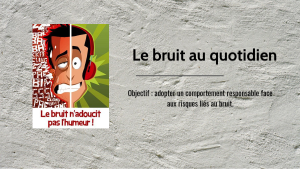 Le bruit au quotidien. | Genially