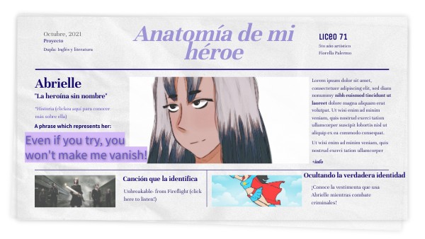 Anatomía de mi héroe- Fiorella Palermo 5toA | Genially