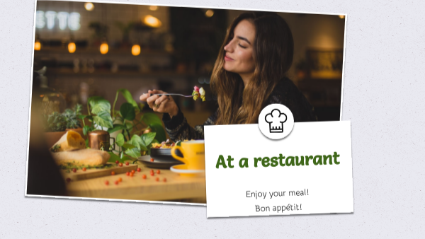 At a restaurant | Genially