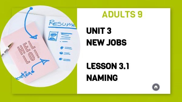 ADULTS 9 UNIT 3.1