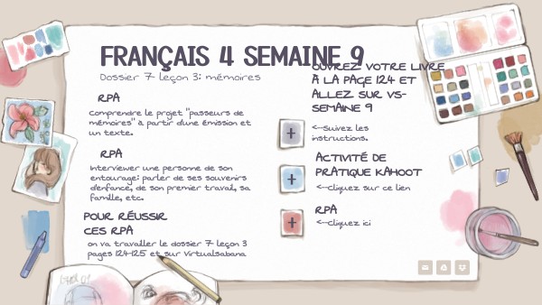 F4 Semaine 9 (dossier leçon 3) 2022 | Genially