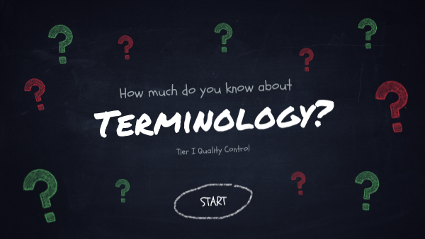QC Tier 1 Terminology Review