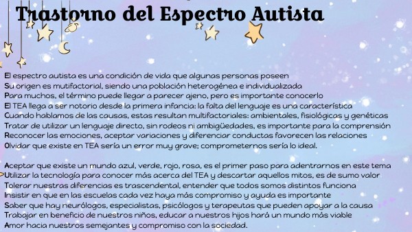 ACRÓSTICO AUTISMO | Genially