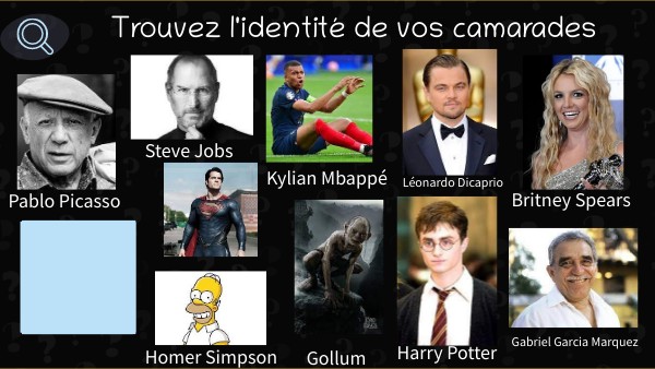 N5 - Le jeu des célébrités - les pronoms possessifs | Genially