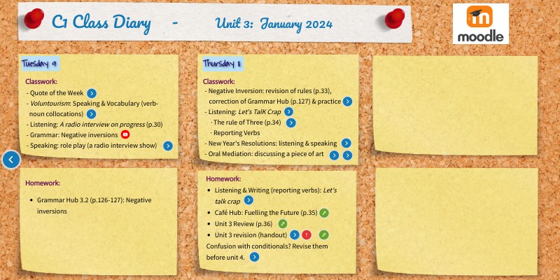 C1 Class Diary 3