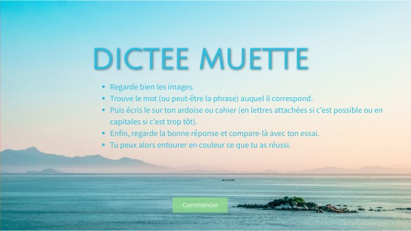 Dictée muette son ain / ein | Genially