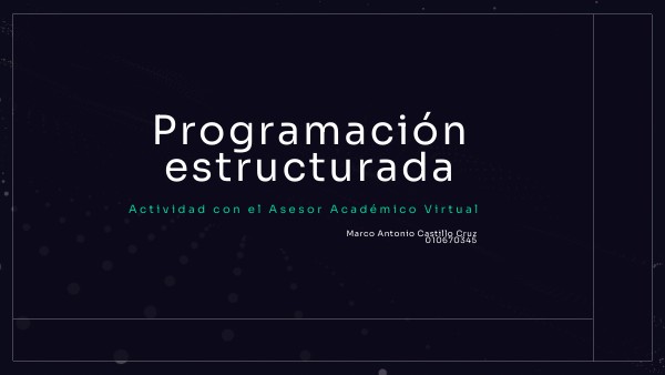 Programación estructurada | Genially