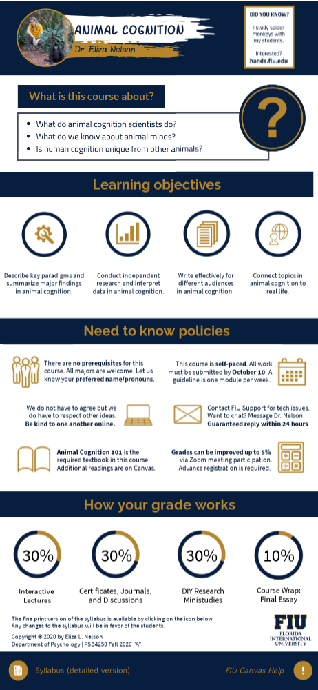 PSB4250 Fall 2020 "A" Interactive Syllabus | Genially