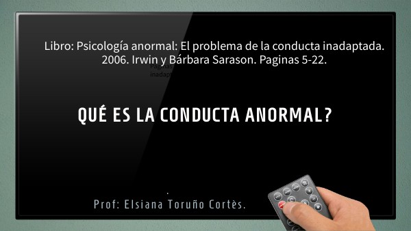 Conducta anormal. Aplicada II. | Genially