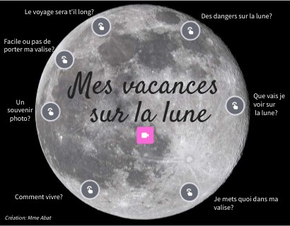 Mes vacances sur la Lune | Genially