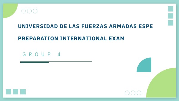 A1.Group4.International.Exams.Preparation | Genially