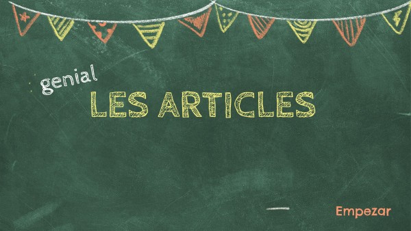 ARTICLES EN FRANCAIS | Genially