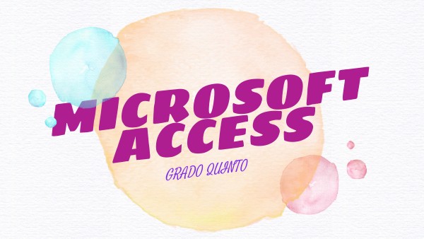 MICROSOFT ACCESS | Genially