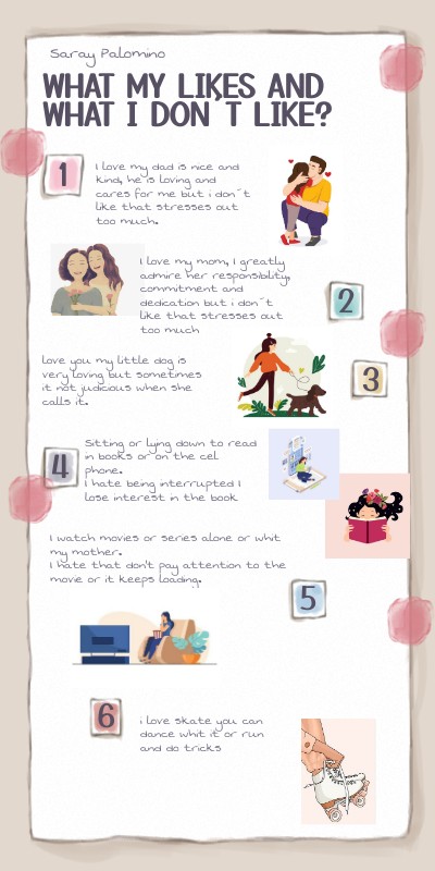 Infografia things i like and I don't like