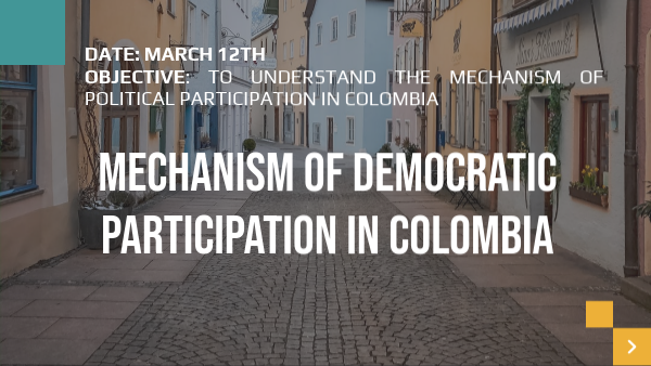 Mechanism of democratic participation in Colombia | Genially