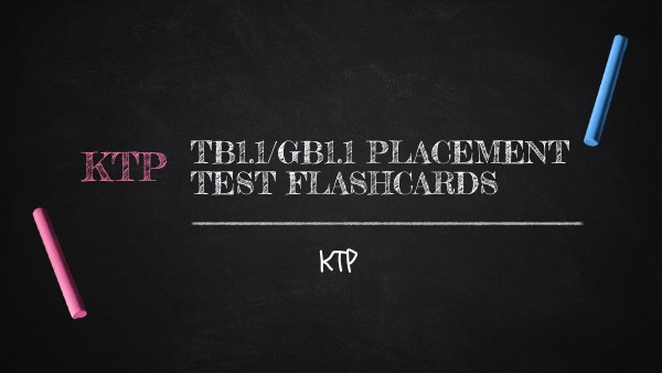 B1.1 PLACEMENT TEST FLASHCARDS