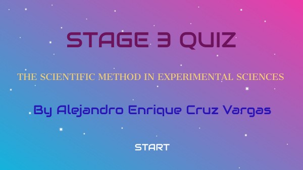 QUIZ STAGE 3 SCIENTIFIC METHOD