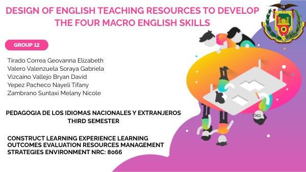 DESIGN OF ENGLISH TEACHING RESOURCES TO DEVELOP THE FOUR MACRO ENGLISH | Genially