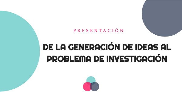 De la generación de ideas al problema de investigación | Genially