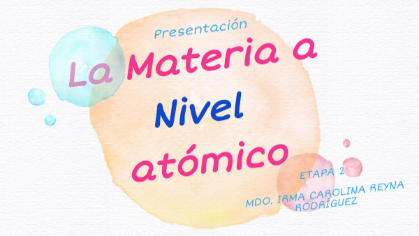 LA MATERIA A NIVEL ATÓMICO ETAPA 2 | Genially