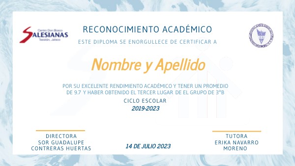 PRIMEROS RECONOCIMIENTO ACADÉMICO
