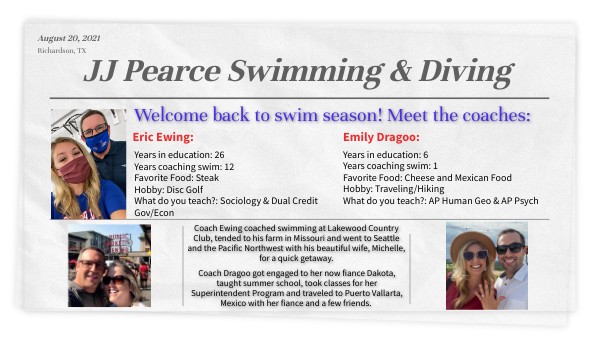 8/20/21 Swim & Dive Newsletter | Genially