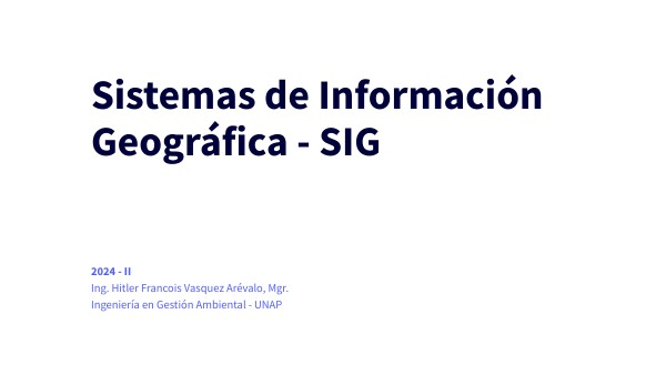Fundamentos SIG II | Genially