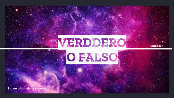 Verdadero o Falso