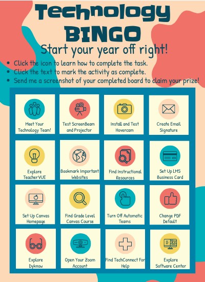 Beginning of the Year BINGO